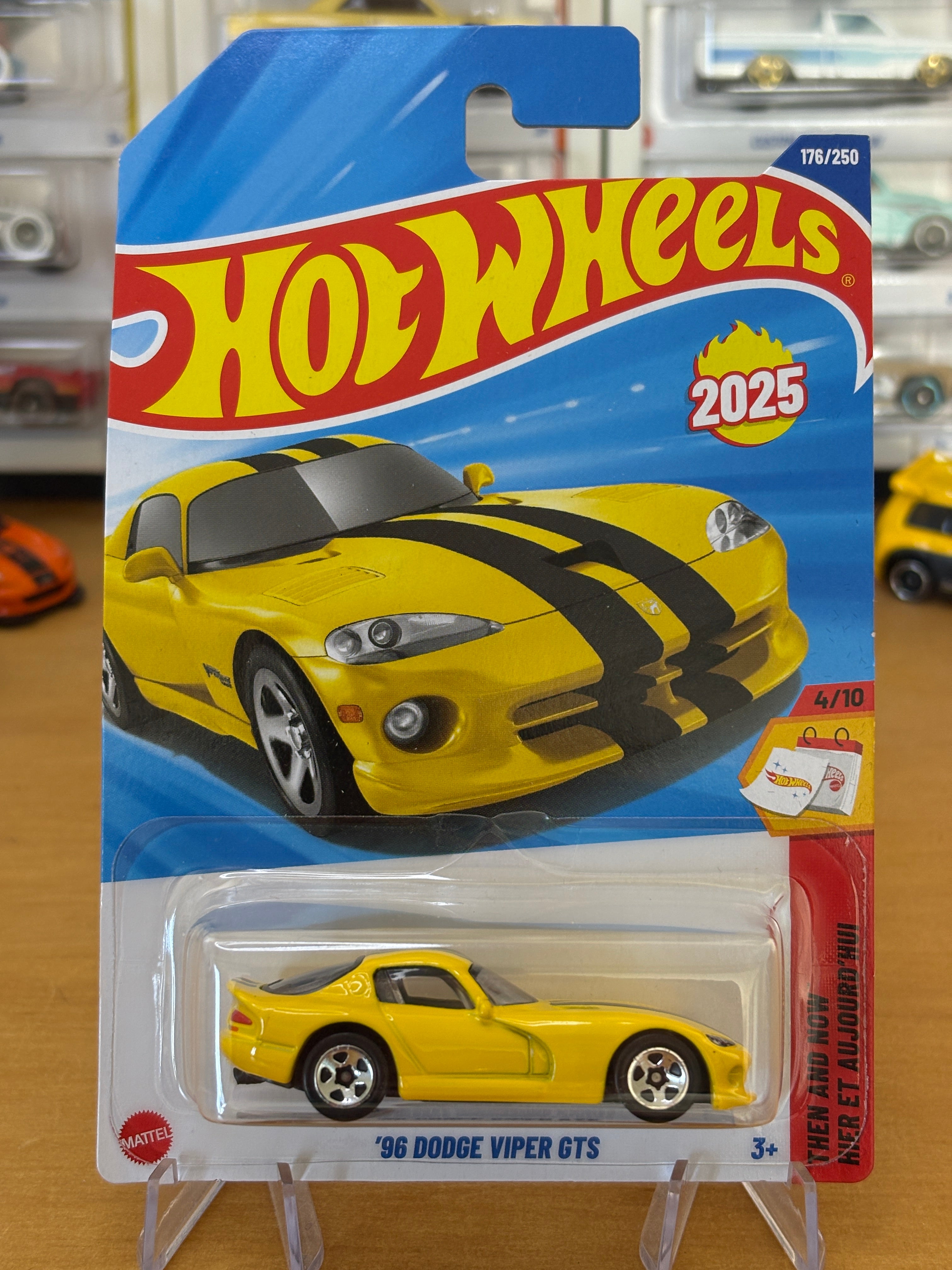 Hot Wheels Mainline / '96 Dodge Viper GTS / 2025 Then and Now 4/10 YEL ...